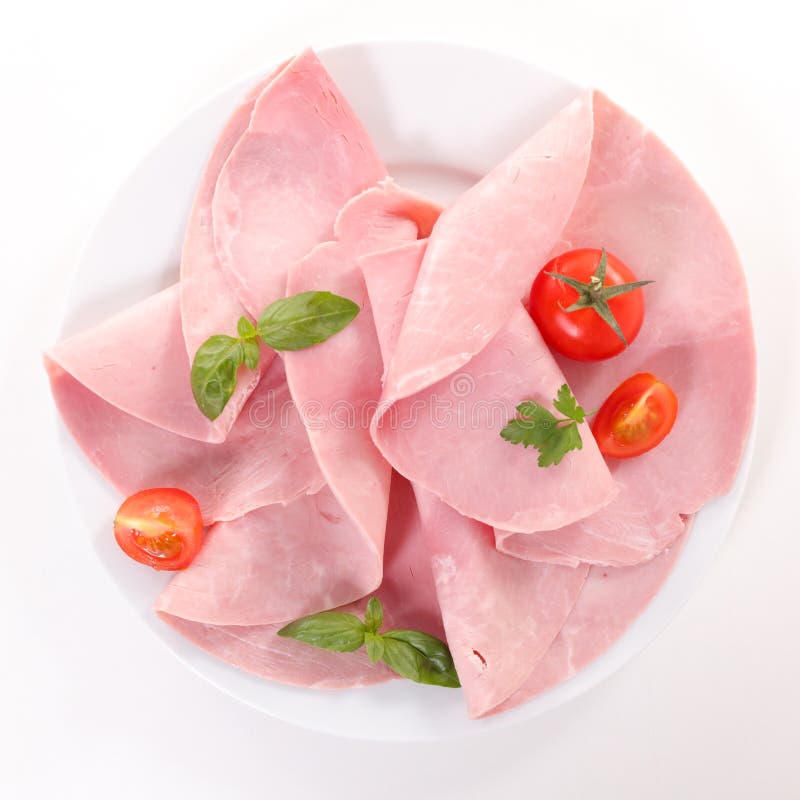 Sliced pork ham stock image. Image of bacon, meat, sandwich - 34666281