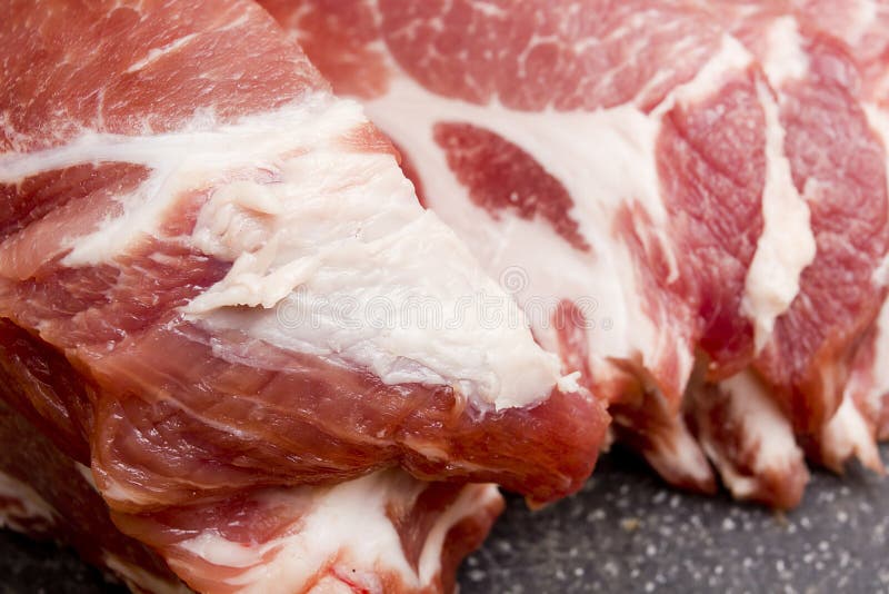 Raw pork meat close-up stock photo. Image of bake, brisket - 70534604