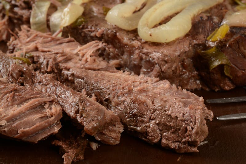 Sliced pot roast stock image. Image of closeup, food - 54451593