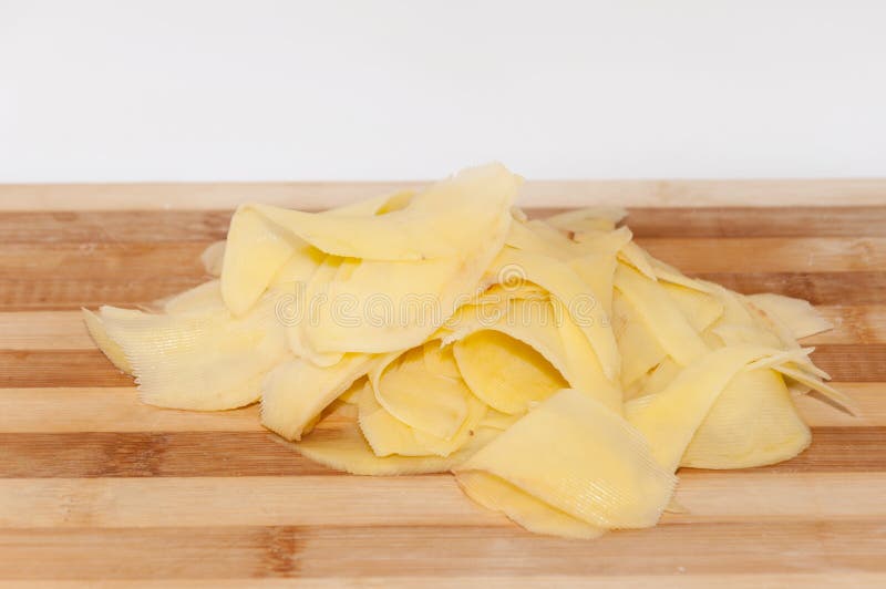 Sliced Potato Chips Raw Preparing Stock Photo - Image of starch, slice ...