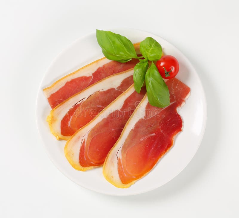 Sliced prosciutto crudo stock photo. Image of studio - 56644776