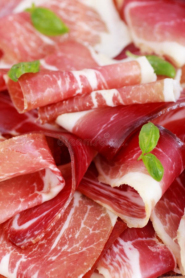Sliced prosciutto stock photo. Image of appetizer, beef - 34125060