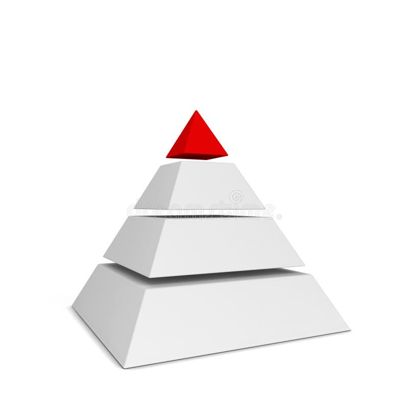 Sliced pyramid chart stock illustration. Illustration of isolated ...