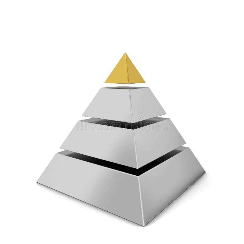 Sliced pyramid chart stock illustration. Illustration of layer - 111878657