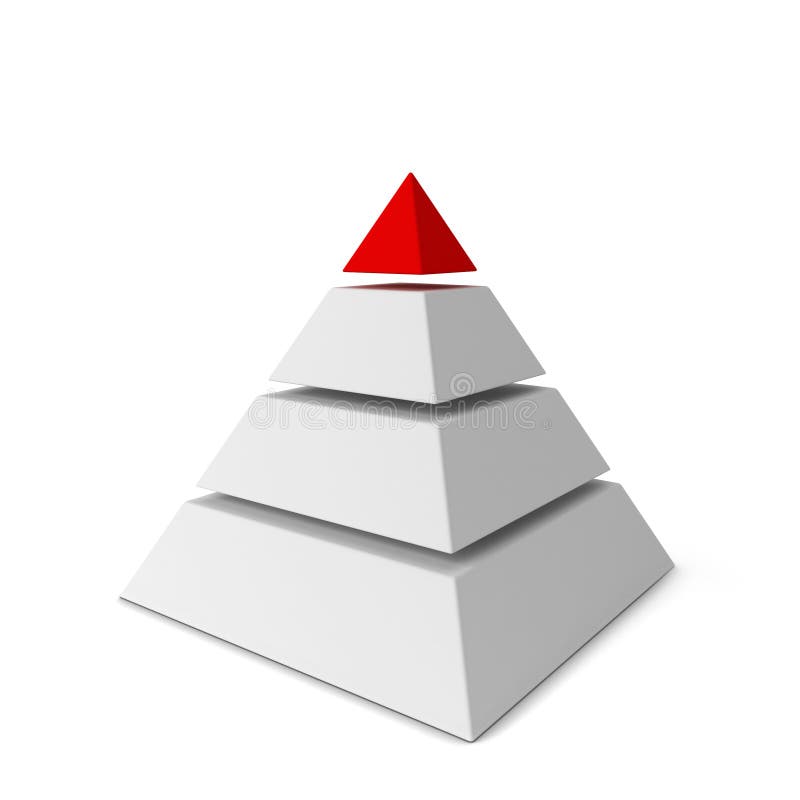 Sliced pyramid chart stock illustration. Illustration of isolated ...