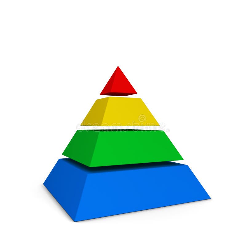 Sliced pyramid chart stock illustration. Illustration of isolated ...