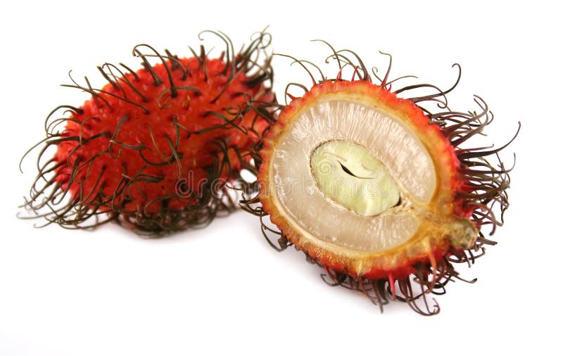 Sliced Rambutan stock image. Image of nephelium, lappaceum - 4915547
