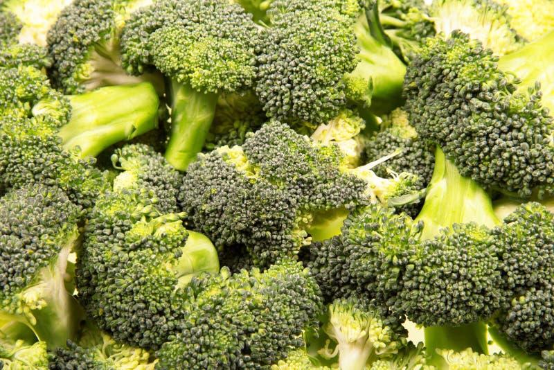 Sliced Raw Broccoli, Prepared for Cooking, Close-up Stock Photo - Image ...