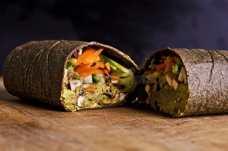 Sliced raw food wrap stock photo. Image of healthy, cooking - 26418670