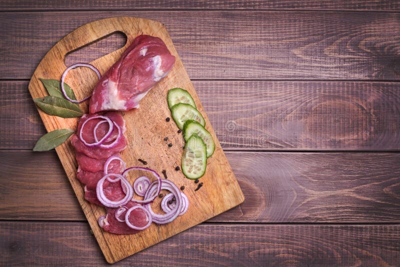 Sliced raw meat pork stock image. Image of nutritious - 39598259