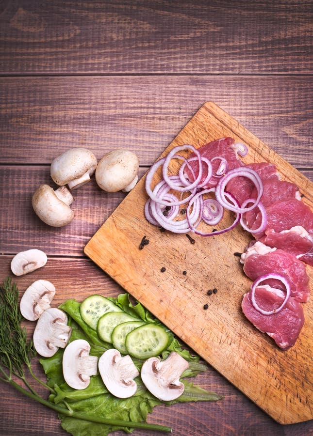 Sliced raw meat pork stock image. Image of slice, roast - 39598269