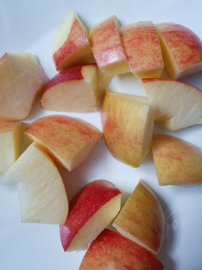 Sliced red apple stock photo. Image of view, food, color - 138291550