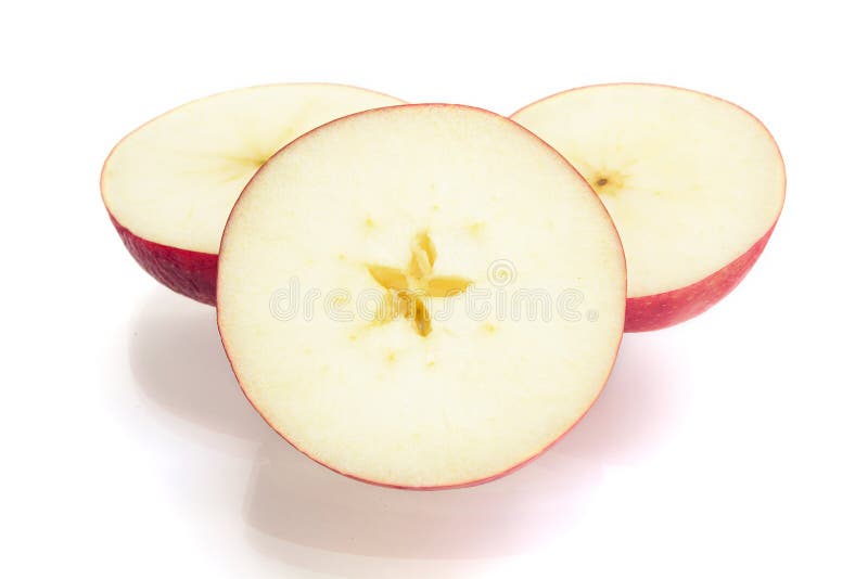 Sliced of red apples stock photo. Image of slices, ripe - 55853524