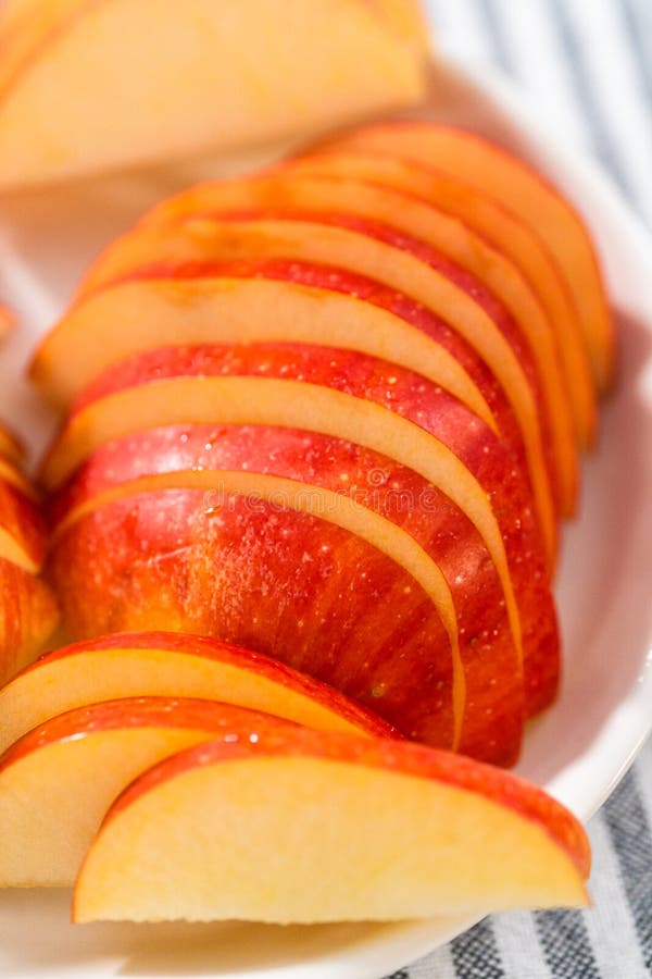 Sliced red apples stock photo. Image of round, small - 280590826