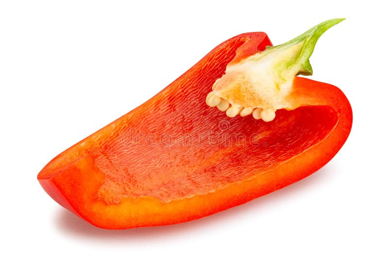 Sliced red bell pepper stock image. Image of bell, isolated - 202310881