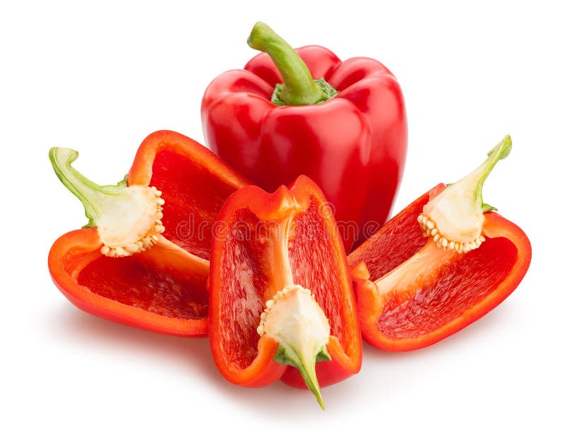 Sliced red bell pepper stock image. Image of food, slice - 82241095
