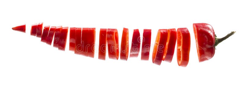 Sliced Red Bell Pepper on a White Stock Photo - Image of taste, chopped ...
