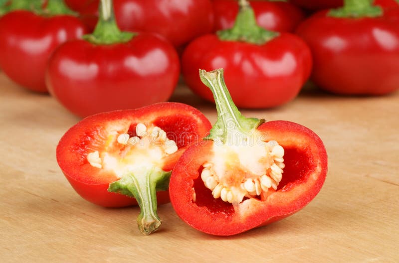 Sliced, red chili pepper stock photo. Image of horizontal - 25421774