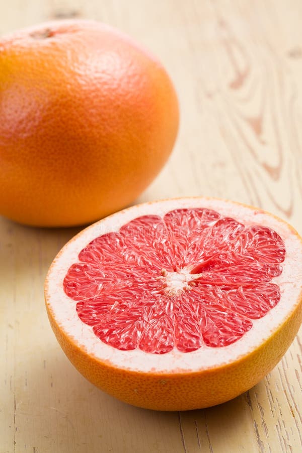 Sliced Red Grapefruit on White Stock Photo - Image of fruit, color ...