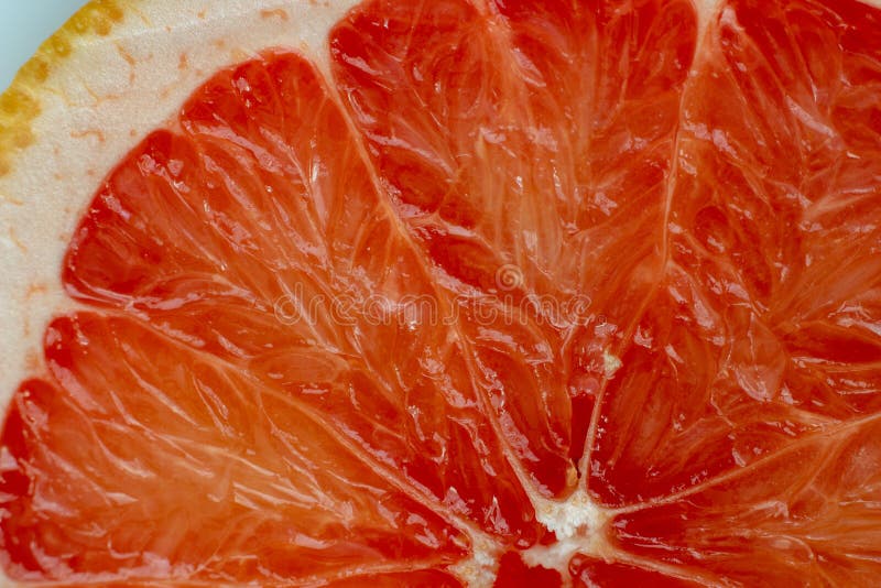 Sliced Red Grapefruit Texture Macro Close Up Stock Image - Image of ...
