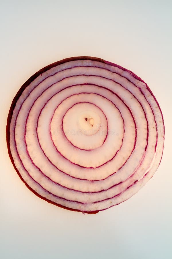 A Sliced Red Onion in Backlight Stock Image - Image of translucence ...