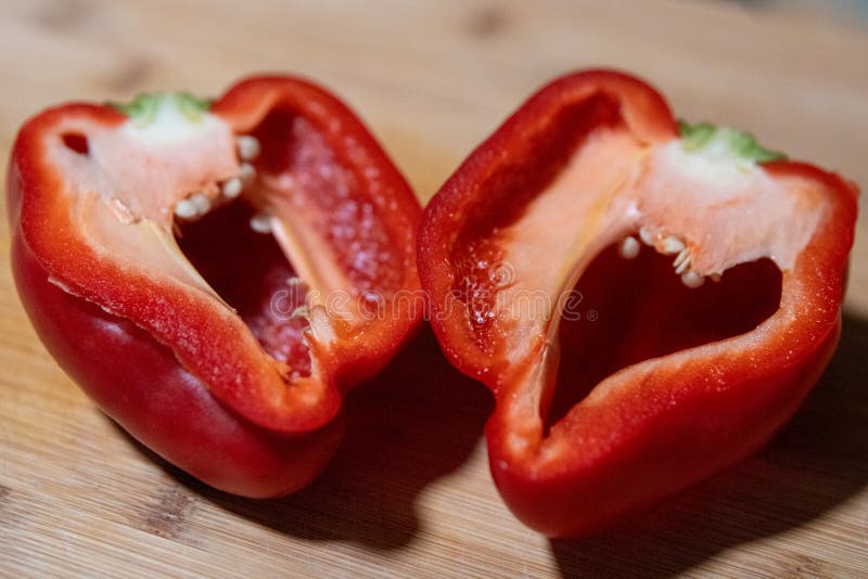Sliced Red Peppers stock photo. Image of bellpepper - 324523986