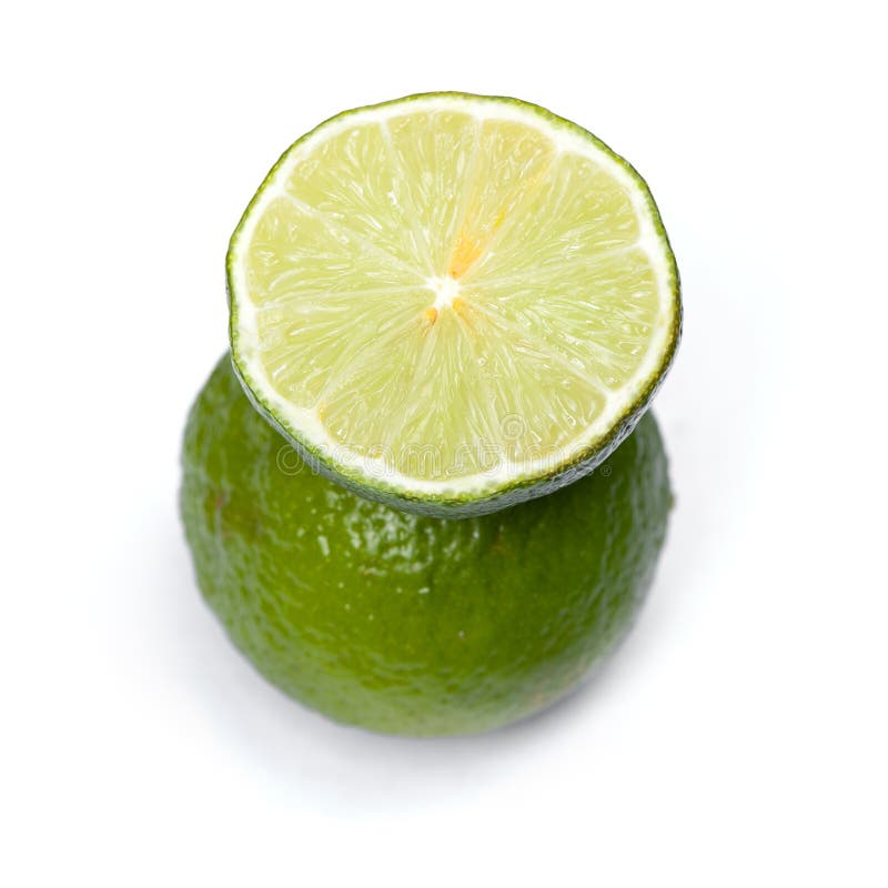 Sliced ripe lime stock image. Image of isolated, macro - 119574909