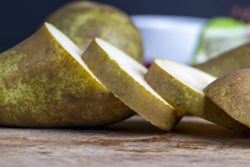 Sliced Ripe Pear on the Table Stock Photo - Image of sweet, vitamin ...