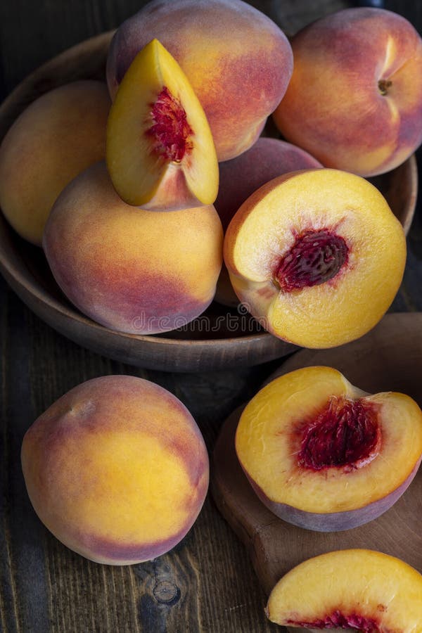 Sliced Ripe and Very Soft Peaches, Stock Image - Image of healthy ...