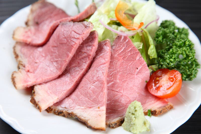 Sliced roasted beef stock image. Image of sandwich, medium - 85068983