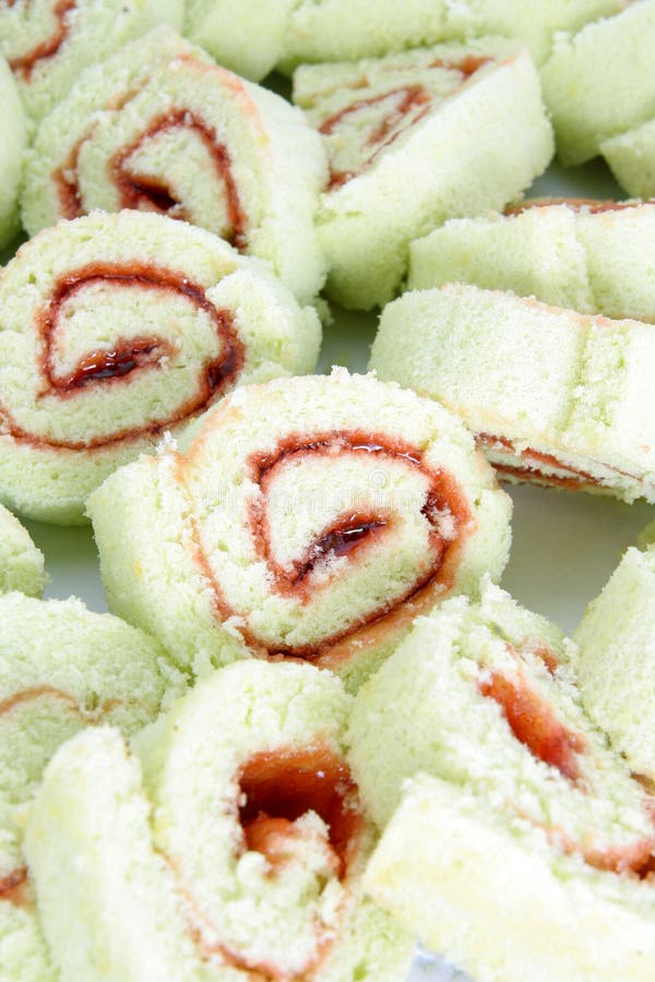 Sliced of roulade cake stock image. Image of dessert, delicious - 5222403