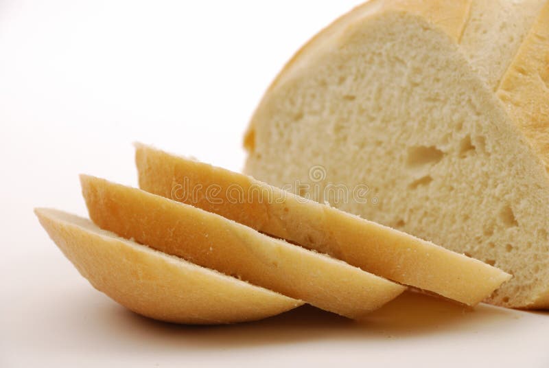 Sliced Round Sourdough Bread with Knife Stock Image - Image of closeup ...