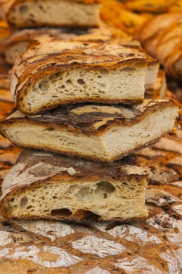 Sliced rustic bread stock photo. Image of baked, isolated - 29585964