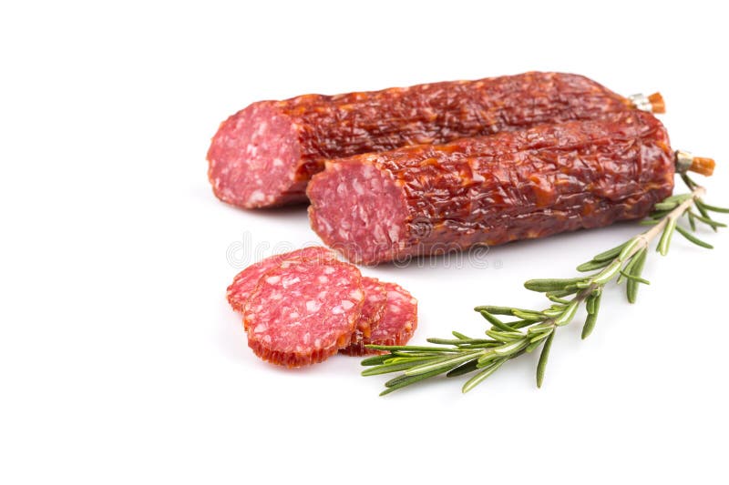 Sliced salami stock photo. Image of isolated, large - 271289020