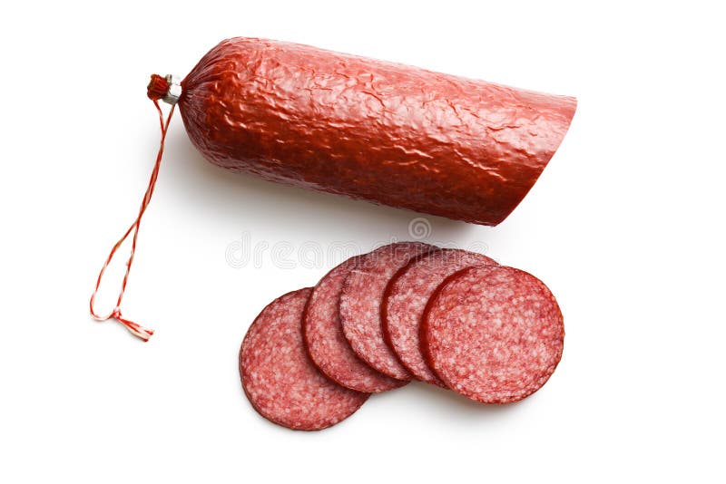 Sliced salami stock photo. Image of cutting, meat, slicing - 31191144
