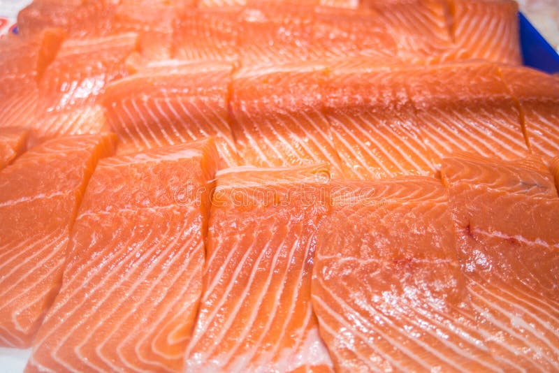 Sliced Salmon stock photo. Image of close, state, eating - 51493586