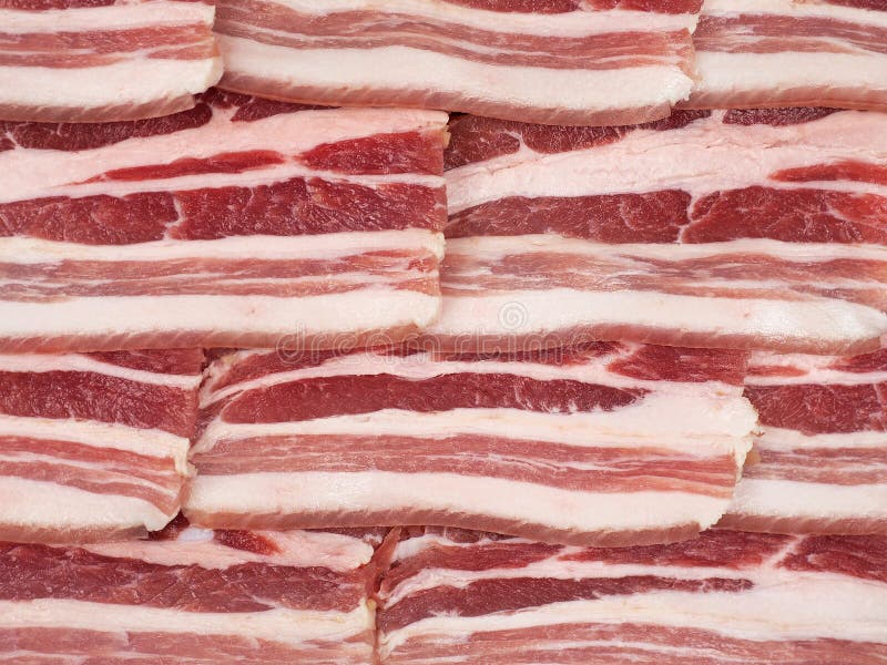 Sliced Salted Fat with Layer of Meat Stock Photo - Image of fresh, diet ...