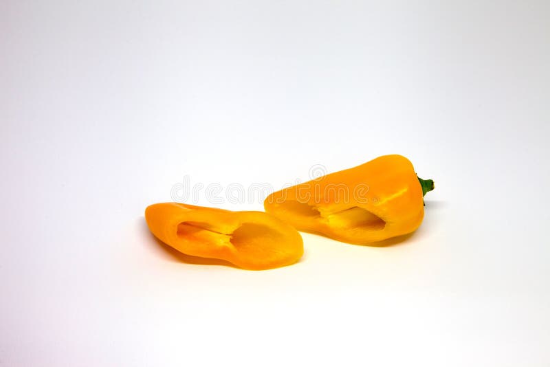 Sliced Small Yellow Pepper. Stock Photo - Image of natural, organic ...