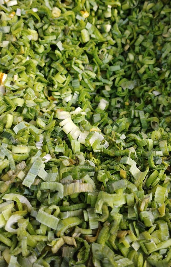 Sliced ??spring Onions in a Container Ready To Use Stock Image - Image ...