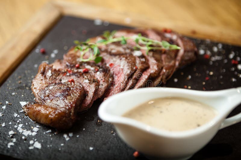 Sliced steak Picanya stock image. Image of delicious - 89909705