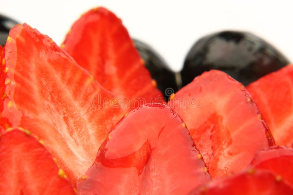 Sliced strawberries stock image. Image of berry, syrup - 3185979