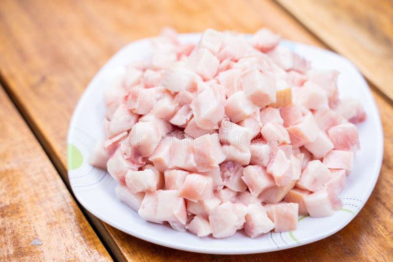 Sliced Streaky Pork for Cooking Pork Crackling Stock Image - Image of ...