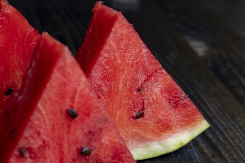 Sliced Sweet Watermelon of Red Color Stock Photo - Image of watermelon ...