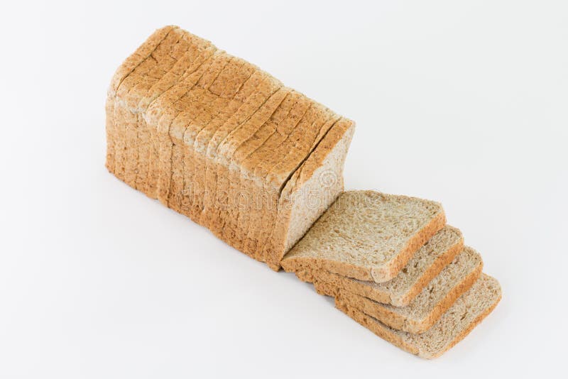 Sliced Toast Bread Isolated on White Stock Photo - Image of detail ...
