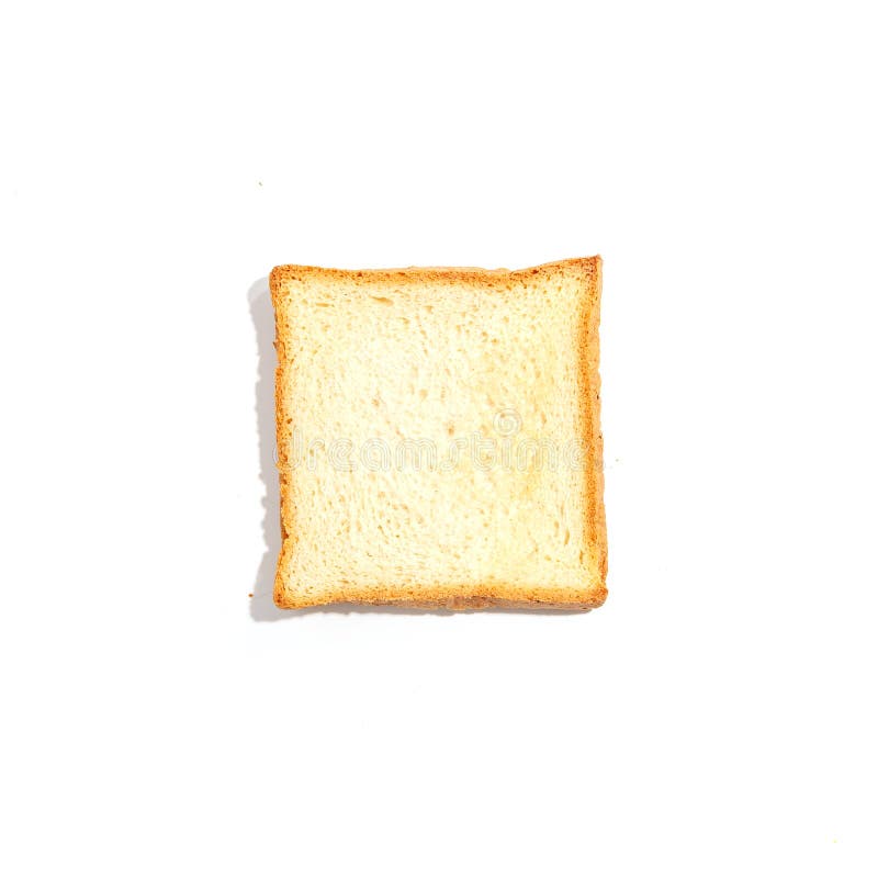 Sliced Toast Bread Isolated on White Background. Top View Stock Photo ...