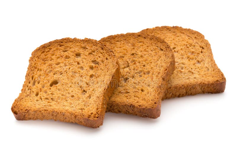 Sliced Toast Bread on White Background, Top View. Stock Image - Image ...