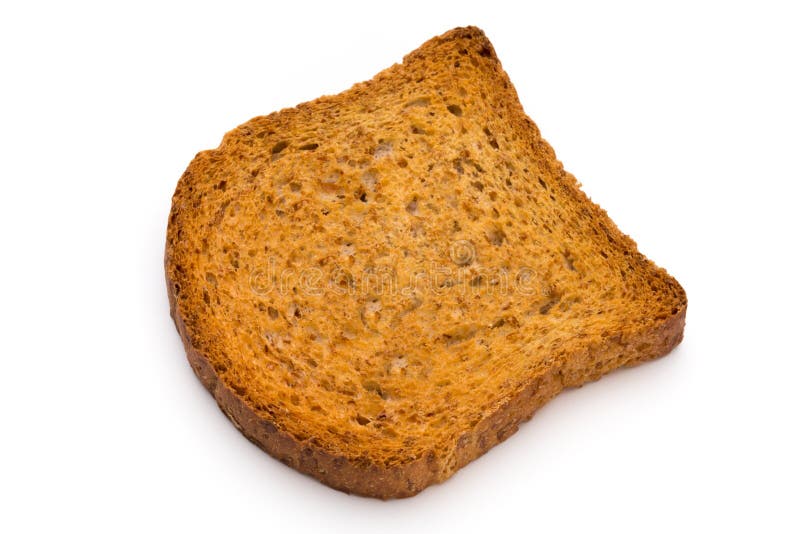Sliced Toast Bread on White Background, Top View. Stock Image - Image ...