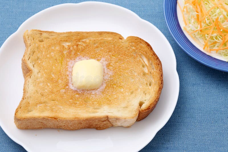 Sliced Toasted Bread with Melted Butter Stock Image - Image of cooking ...