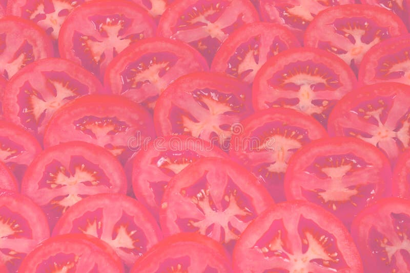 Sliced Tomato Background. Top View Stock Photo - Image of slice, ripe ...