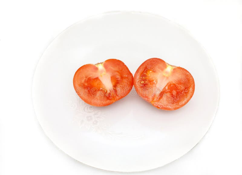 Sliced Tomato on the Plate. Stock Photo - Image of healthy, ingredient ...